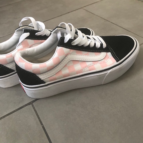Vans | Shoes | Platform Old School Checkered Vans In Pink | Poshmark